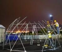 China White Dome Aluminum Structure Tent With Surface Oxidation Treatment for sale