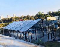 China Transparent Aluminum Structure Tent With Glass Sidewall And Glass Door for sale