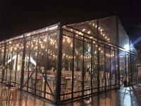 China Transparent Aluminum Structure Tent With Glass Sidewall And Glass Door for sale