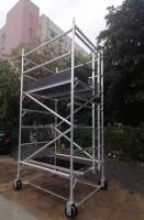 China Concert Engineering Frame Layer Truss Folding Work Ladder With Wheel for sale