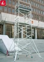 China 8M Folding Mobile Painting Plastering Scaffold Tower Aluminum Platform for sale