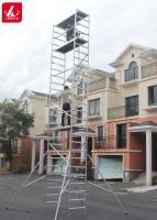 China 8M Folding Mobile Painting Plastering Scaffold Tower Aluminum Platform for sale