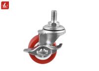 China 30KG Loading Nylon Casters Medium Duty Brake Wheels For Flight Case for sale