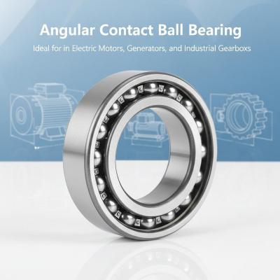 China Angular Contact Single Row Angular Contact Ball Bearing Ideal for in Electric Motors Generators and Industrial Gearboxes for sale