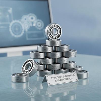 China ABEC-7 Precision Miniature Ball Bearings Including 5 N Load Rating Manufactured for Precision Engineering and Automation for sale