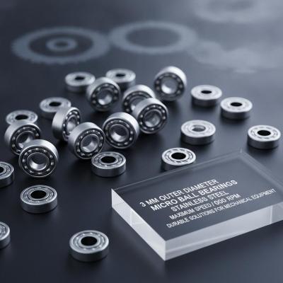 China 3 Mm Outer Diameter Micro Ball Bearings Stainless Steel Maximum Speed 000 RPM Durable Solutions for Mechanical Equipment for sale