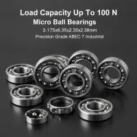 China Load Capacity Up To 100 N Micro Ball Bearings 3.175x6.35x2.38mm Featuring Precision Grade ABEC 7 Perfect for Industrial for sale