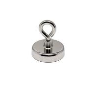 China Nickel Coated Neodymium Eyebolt Magnet Double Sided Fishing Magnet for sale