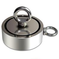 China 94mm Dneodymium Retrieving Magnet Rust Resistant With Two Eyebolt for sale