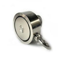 China 94mm Dneodymium Retrieving Magnet Rust Resistant With Two Eyebolt for sale