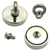 China Antirust Neodymium Eyebolt Magnet Rare Earth Fishing Magnets With Countersunk Hole for sale