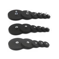 China Black Customized Rubber Coated Rare Earth Magnets Black Color Anticorrosive for sale