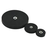 China Durable Black Rubber Coated Neodymium Magnets Abrasion Resistance for sale