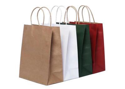 China Recyclable And Durable Kraft Paper Bags With Handles For Retail Packaging for sale