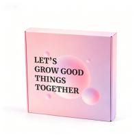 China Recyclable Corrugated Carton Box Gift Packaging Box UV Coating Gold Foil for sale