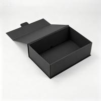 China CMYK Full Color Collapsible Magnetic Gift Boxes For Watch Manufacturers Black Foldable Boxes for sale