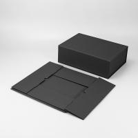 China CMYK Full Color Collapsible Magnetic Gift Boxes For Watch Manufacturers Black Foldable Boxes for sale