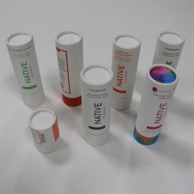 China Round Cylindrical Kraft Paper Tube Box Eco Friendly CMYK Offset Foil Stamping for sale