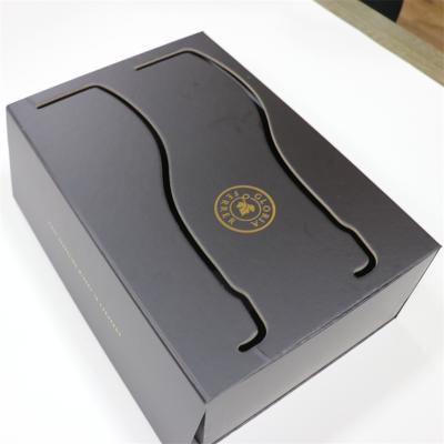 China Luxury Paper Wine Box Ferrer Gloria Wine Gift Box Premium Transparent Window for sale