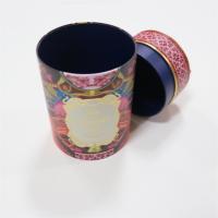 China Custom Luxury Cylindrical Paper Box Gift Packaging Foil Stamping Embossing For Cosmetics Spirits Candles for sale
