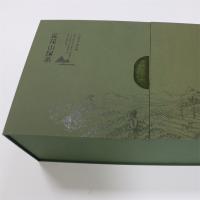 China Green Christmas Tea Gift Box Festive Holiday Packaging Magnetic Closure Printed Paper Boxes for sale