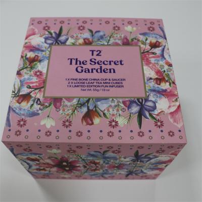 China Limited Edition Bone China Saucer Cup Gift Box 55g Exclusive Collector Tea Set for sale