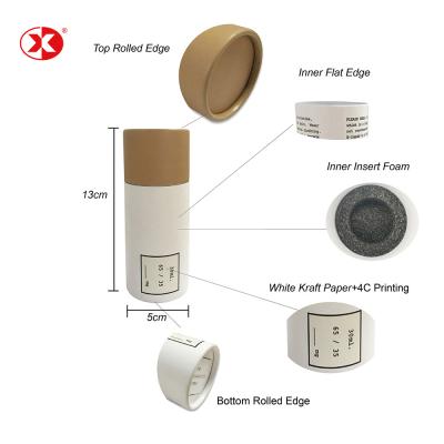 China Customizable Paper Tube Box For Cosmetics Food And Industrial Products for sale