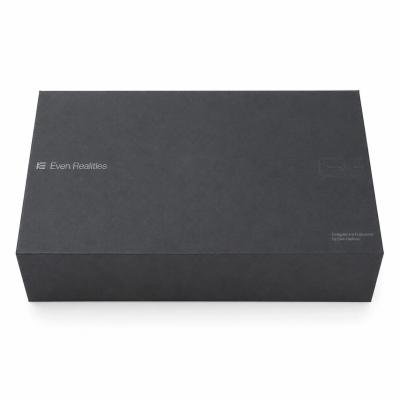 China Black Collapsible Flat Foldable Gift Box Magnetic Closure Space Saving Rigid Foldable Boxes for sale