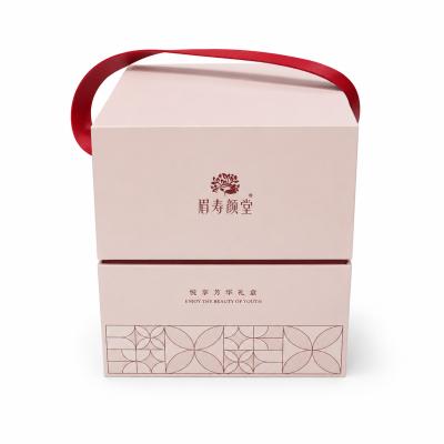 China Cosmetic Luxury Gift Paper Box Rigid Beauty Skincare Paper Box CMYK Offset for sale
