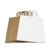 China Recyclable Kraft Paper Bags Designed For Retail Food Packaging Shopping And Gift Wrapping With Custom Printing And Durable Construction for sale