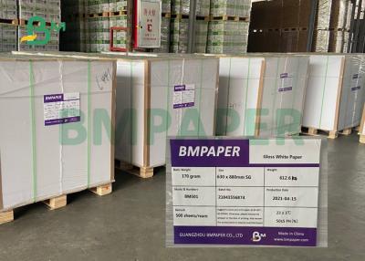 China 630 * 880mm Double Side Coated Paper For Book Cover Glossy Sheet Packing for sale