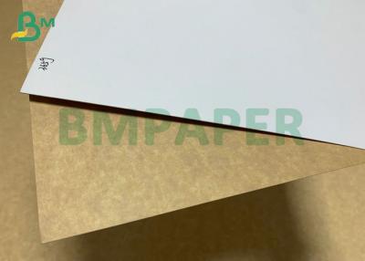 China 90cm Roll 250g 300g White Coated Brown Kraft Board For Food Packaging Box for sale