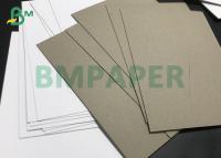 China Recycled Pulp 0.8mm To 3mm Thick White / Black Laminated Grey Paperboard sheets for sale