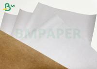 China 0.55MM Washable Brown And White Kraft Paper Fabric With Roll Packaging for sale