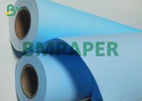 China 80gsm Double / Single Side Matt Blue CAD Plotter Printing Paper Roll for sale
