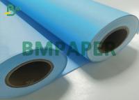 China 80gsm Double / Single Side Matt Blue CAD Plotter Printing Paper Roll for sale