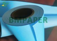 China 80gsm Double / Single Side Matt Blue CAD Plotter Printing Paper Roll for sale