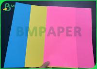 China 60gsm 65gsm Grade AAA Lacquered Finish Glossy Blue / Yellow / Pink Carboard for sale