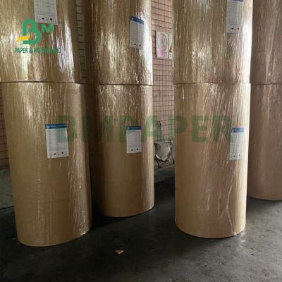 China 80gsm Dark Brown Kraft Liner Paper For Rice Bags High Strength for sale