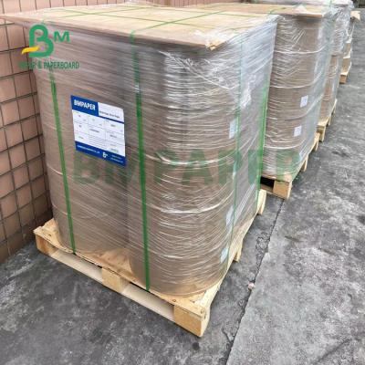 China 90gsm Sack Brown Kraft Liner Paper Jumbo Roll Uncoated & Smooth for sale