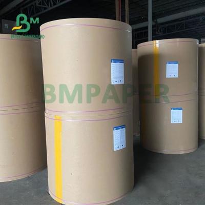 China 110gsm Brown Test Liner For Carton Boxes 120cm High Strength Recycled Pulp for sale