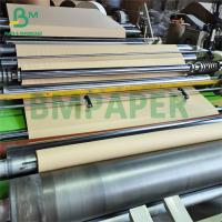 China Semi Extensible Brown Kraft Paper Cement Kraft Bags Paper 90gsm 50kg for sale