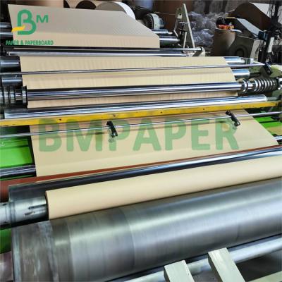 China Semi Extensible Brown Kraft Paper Cement Kraft Bags Paper 90gsm 50kg for sale