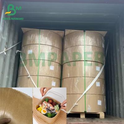 China 270 + 15 GSM Greaseproof Untear Brown Kraft PE Coated Food paper for sale