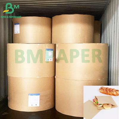 China 35 + 10 GSM Brown Greaseproof Fry Food Bags PE Coated Craft Paper for sale