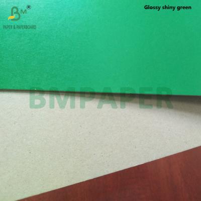 China Good Flatness Folders Cover Cardboard Laminated Green Blue Color Grey Back for sale