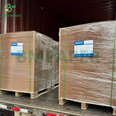 China PE Coating One Side Brown Kraft Paperboard Large Sheets For Lunch Boxes 400gsm + 15g for sale