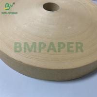 China Slitting Small Sizes 30mm 32mm 24gsm 28gsm Brown Kraft Wrapping Paper For Straw Packing for sale