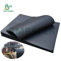 China 400gsm 450gsm Black Cardstock Paper 64x92cm 70x100cm Thick Craft Paper for sale