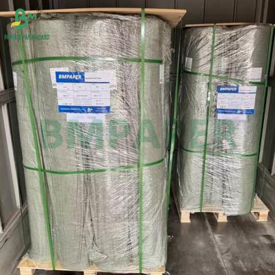 China 0.55mm 0.60mm Dark Brown Washed Kraft Paper Rolls For Jeans Label 150cm X 100m for sale